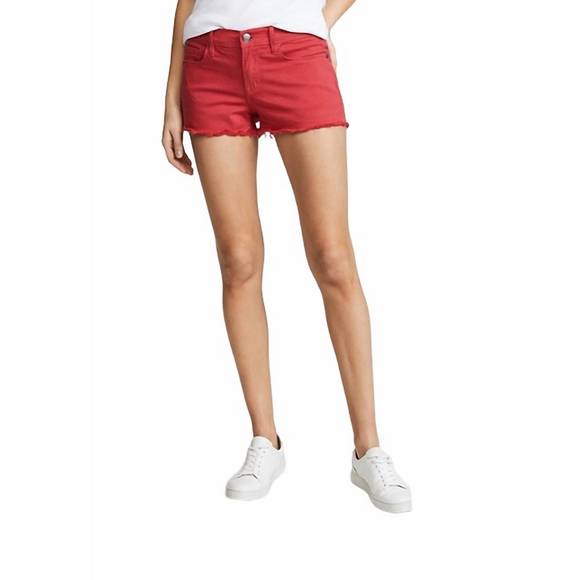 Frame Denim | Shorts | New Frame Le Cut Off Jean In Vintage Red | Poshmark